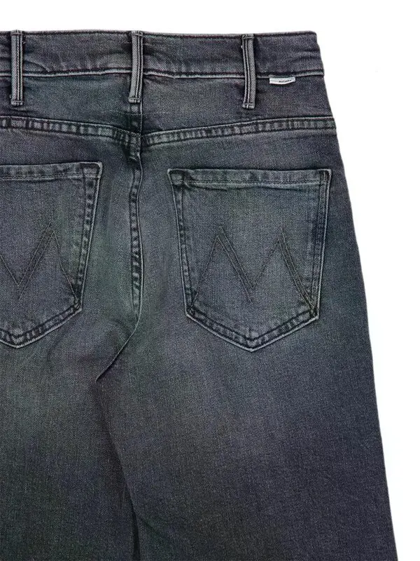 MOTHER The Hustler Roller Sneak Wide-leg Jeans - Grey