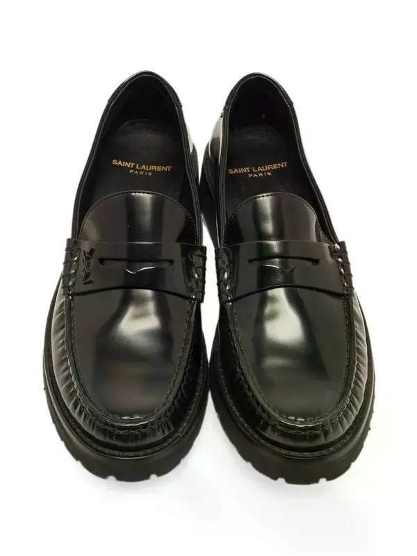 Saint Laurent Le Penny Leather Loafers