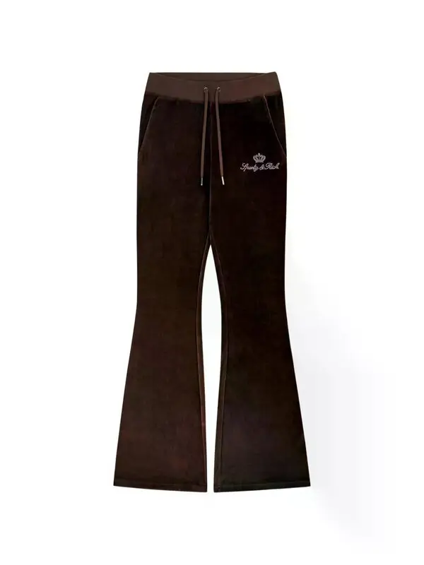 Juicy Couture Crystal-embellished Flared Trousers - Brown