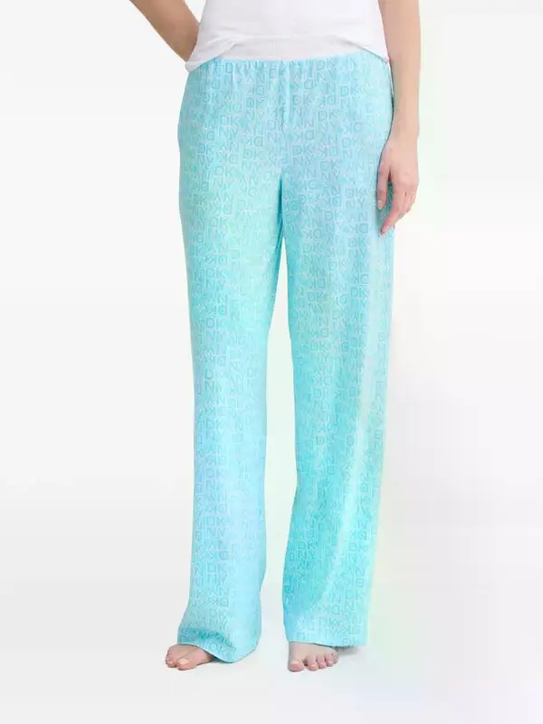 Dkny Logo-print Pajamas - Blue