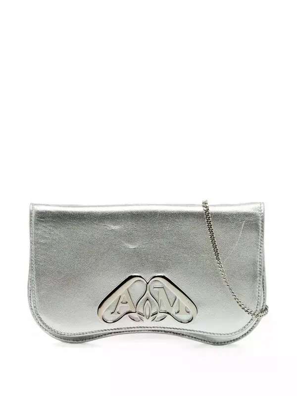 Alexander McQueen Mini The Seal Chain Clutch Bag - Silver