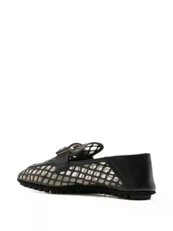 Fendi Ff-logo Cut-out Ballet Flats