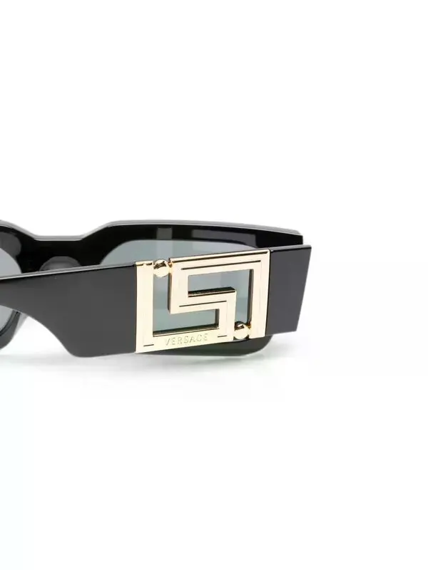 Versace Rectangle Sunglasses With Greca Detail