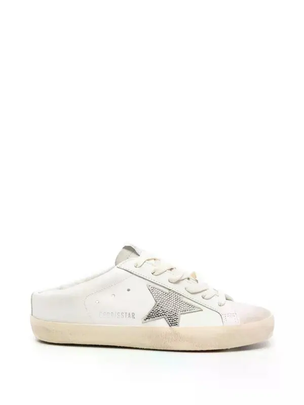 GOLDEN GOOSE Super-star Crystal-embellished Sneakers - Neutrals