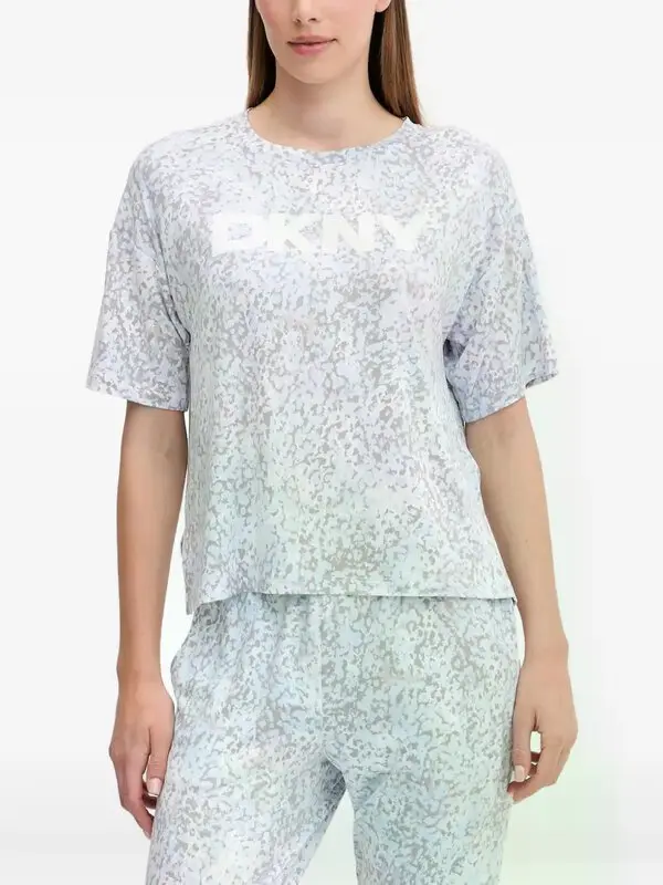 Dkny Logo-print Leopard-pattern Pajamas