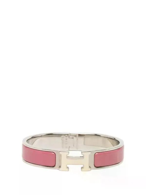 Hermès Enamel Clic H Bracelet Pm - Pink
