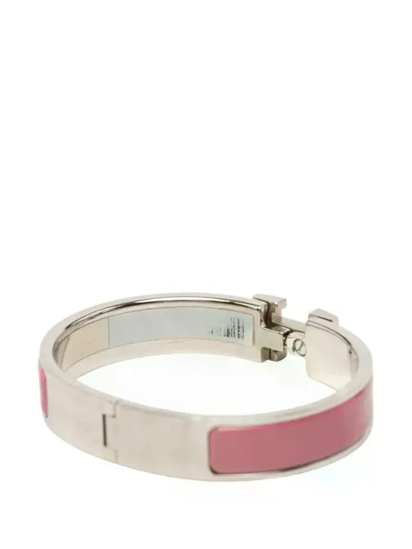 Hermès Enamel Clic H Bracelet Pm - Pink