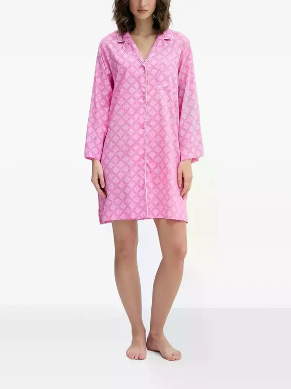 Dkny Logo-print Button-up Nightshirt