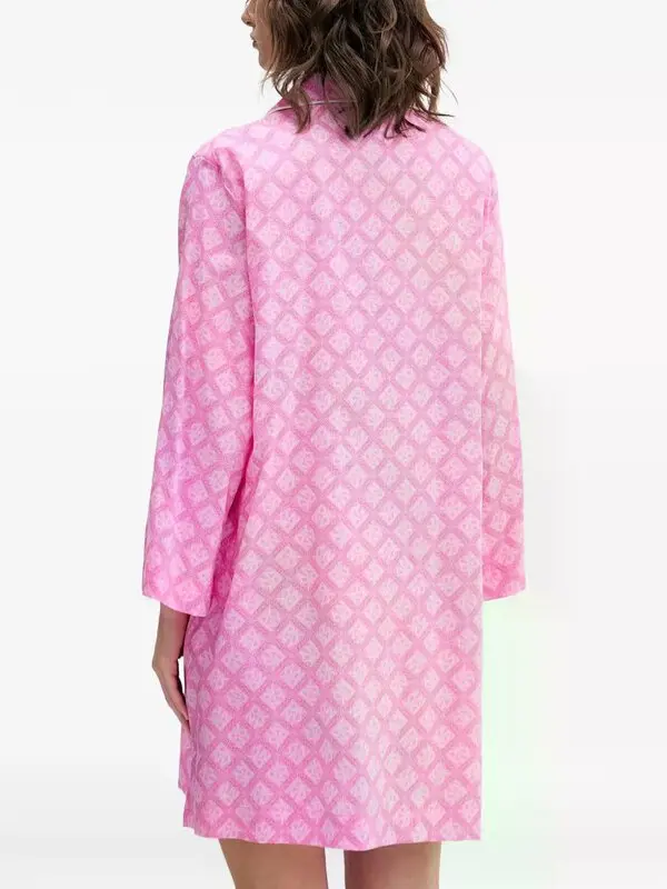 Dkny Logo-print Button-up Nightshirt