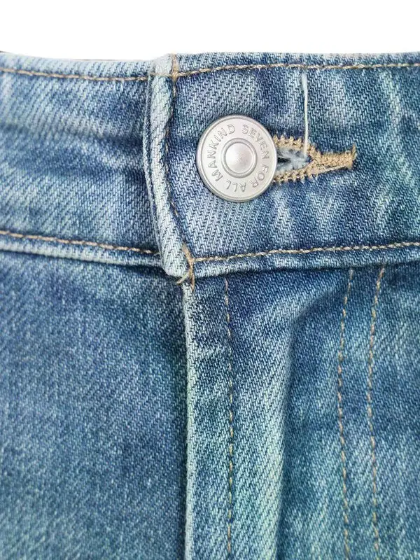 7 For All Mankind Calie Straight Jeans With Faded Effect