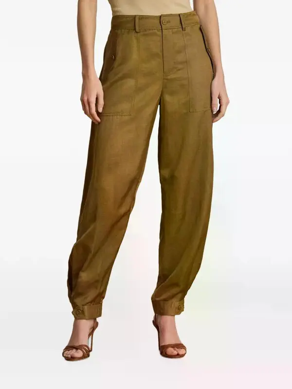Ralph Lauren Shantung Barrel Cargo Pants