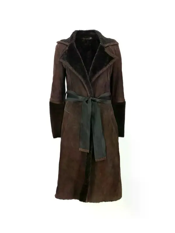 Gucci Belted Shearling Coat