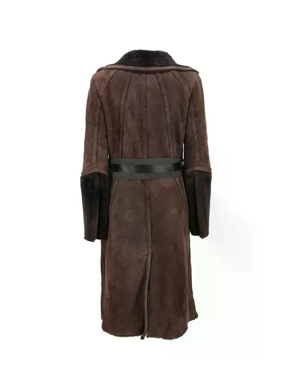 Gucci Belted Shearling Coat