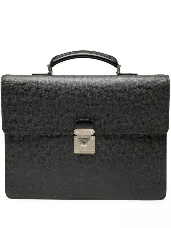 LOUIS VUITTON Taiga Leather Business Bag - Black