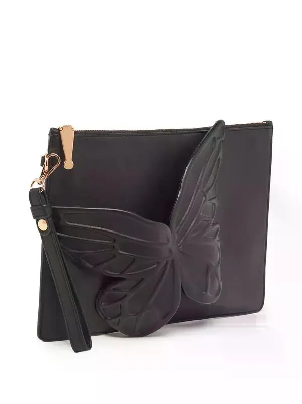 SOPHIA WEBSTER Flossy Butterfly Wristlet Clutch Bag - Black
