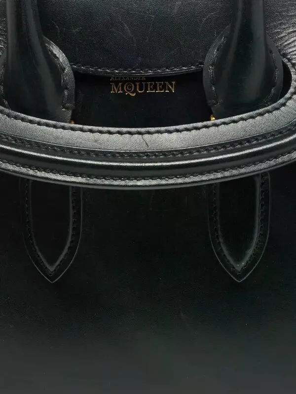 Alexander McQueen Heroine Leather Tote Bag - Black