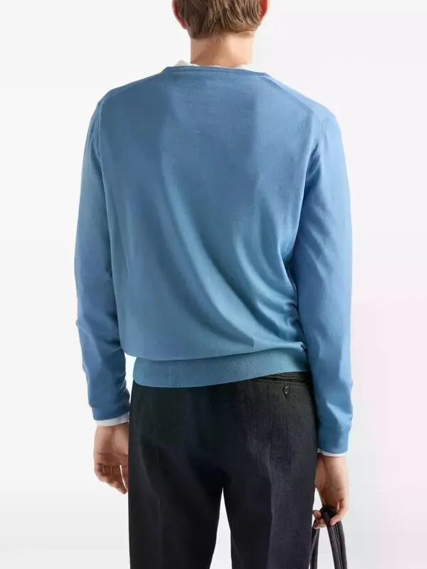 Prada Superfine Wool Crew Neck Sweater