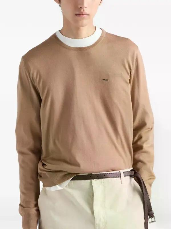 Prada Superfine Wool Crew-neck Sweater