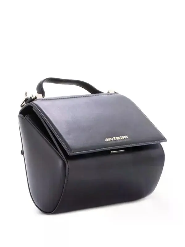 Givenchy Logo Strap Pandora Box Mini Bag - Black