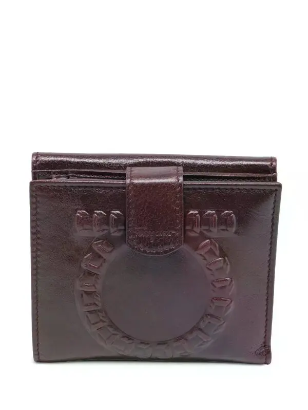 FERRAGAMO Gancini-embossed Bi-fold Wallet - Brown