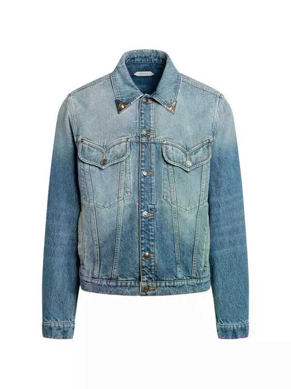 Versace Embellished-collar Denim Jacket