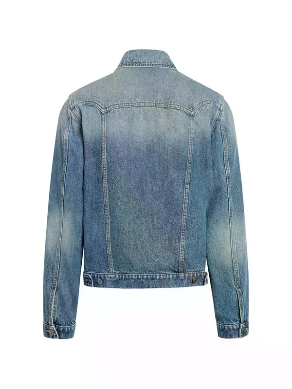 Versace Embellished-collar Denim Jacket