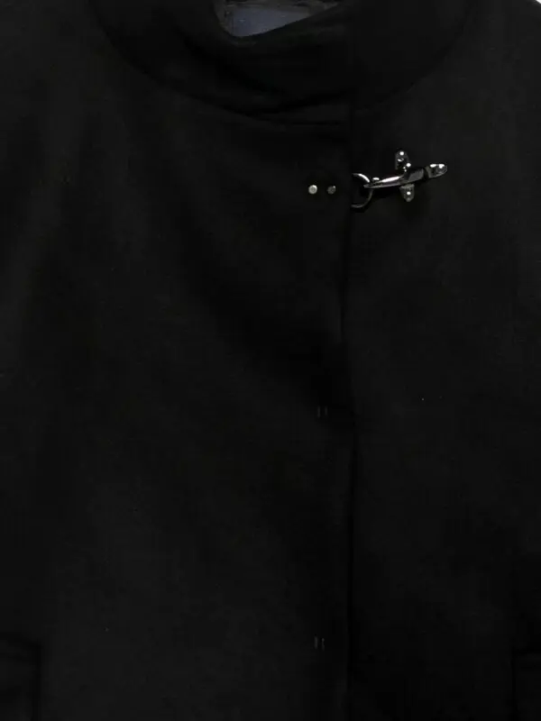 FAY Lobster-clasp Cape-style Jacket - Black