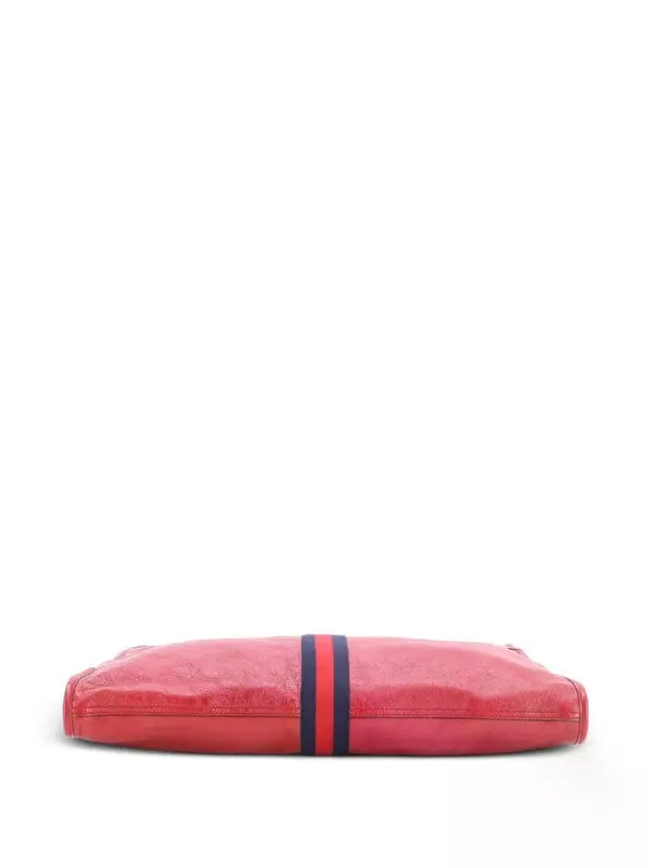 Gucci Rajah Chain Leather Large Tote Bag - Red