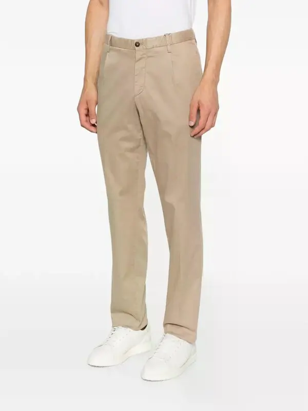 Corneliani Beige Pressed Crease Trousers - Neutrals