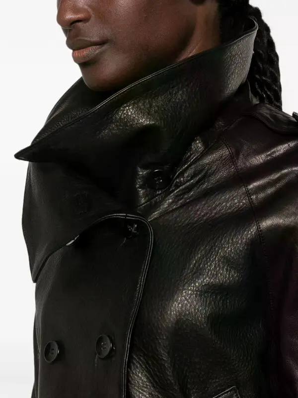GIORGIO BRATO Double-breasted Leather Jacket