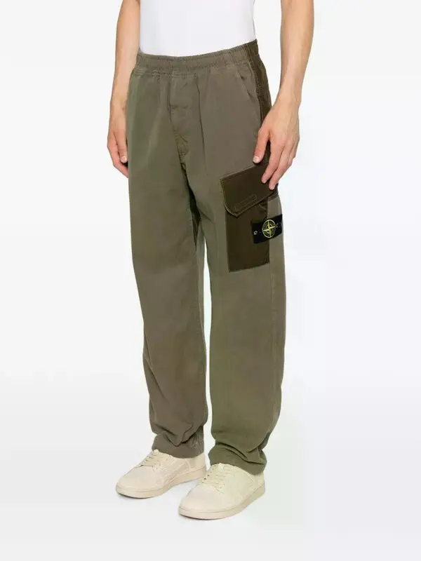 Stone Island Logo-patch Cotton Cargo Pants