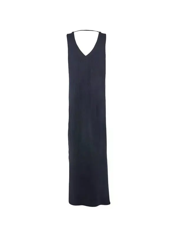 Brunello Cucinelli Cotton Rib Knit Sleeveless Maxi Dress