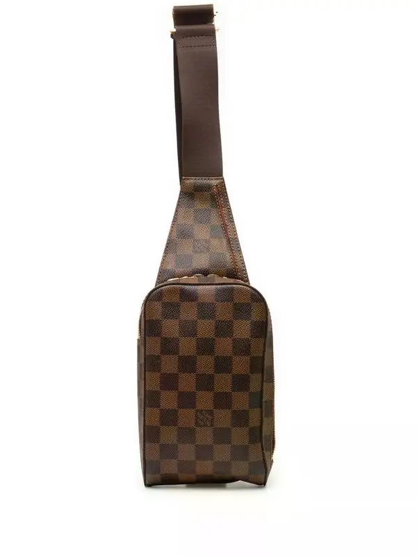LOUIS VUITTON 2005 Damier Ebene Geronimos Crossbody Bag - Brown
