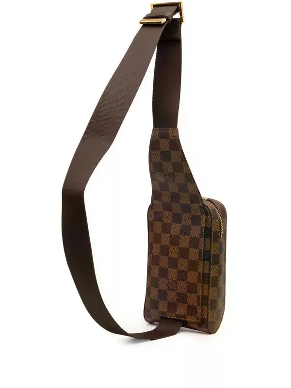 LOUIS VUITTON Damier Ebene Geronimos Crossbody Bag - Brown