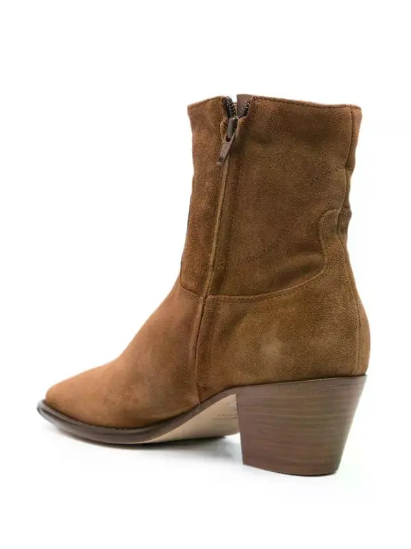 ANNA F. Pointed Toe Zip Fastening Ankle Boots