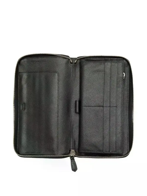 Prada 2000-2013 Saffiano Zip Around Travel Wallet Long Wallets