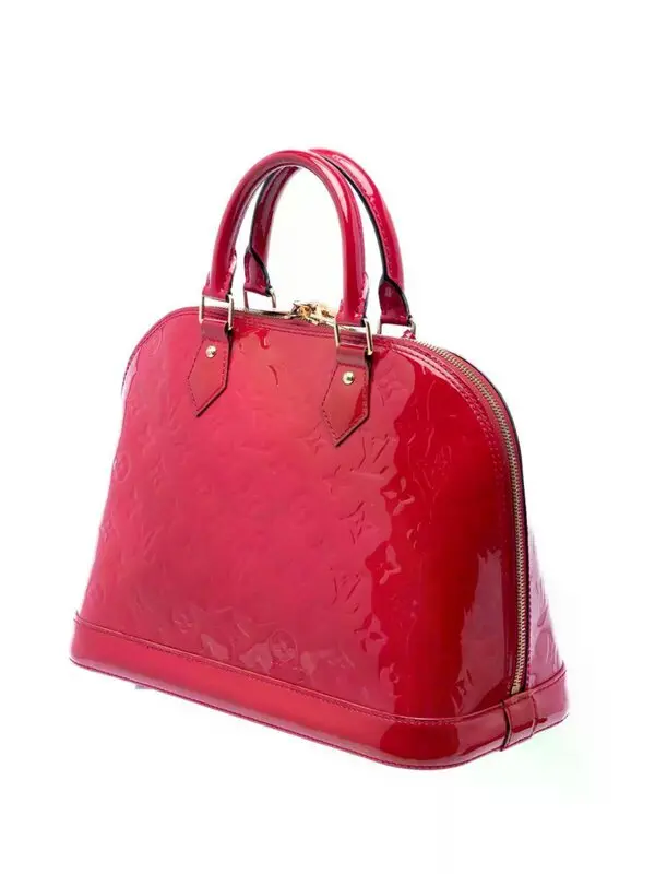 LOUIS VUITTON Monogram Vernis Alma Pm Handbag - Red