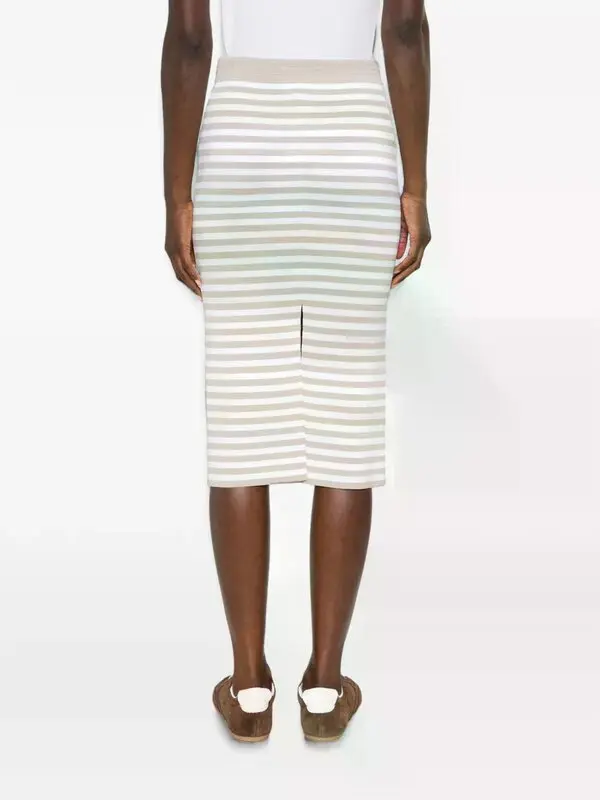 Max Mara Striped Pencil Skirt - Neutrals