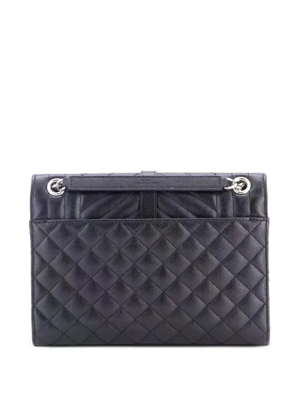 Saint Laurent Monogram Envelope Satchel - Black