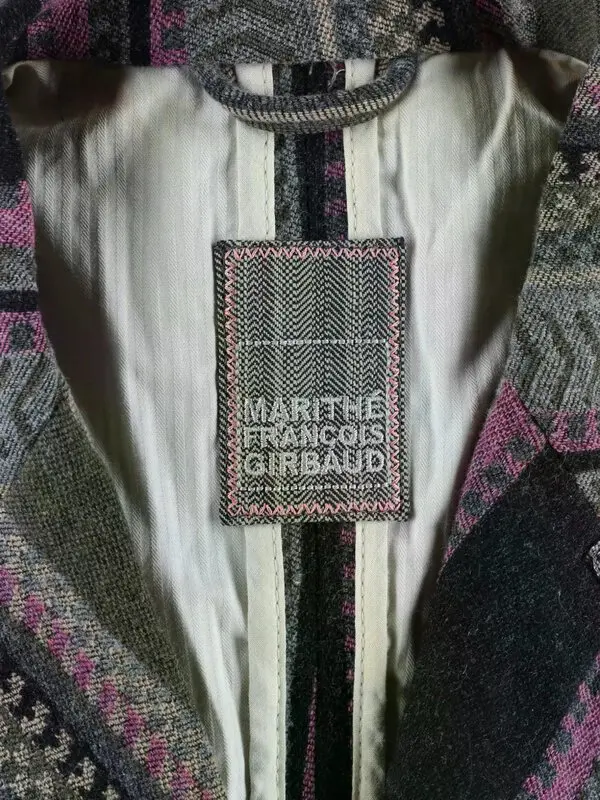 MARITHÉ + FRANÇOIS GIRBAUD VINTAGE Marithé + François Girbaud Striped Fringe Detail Blazer