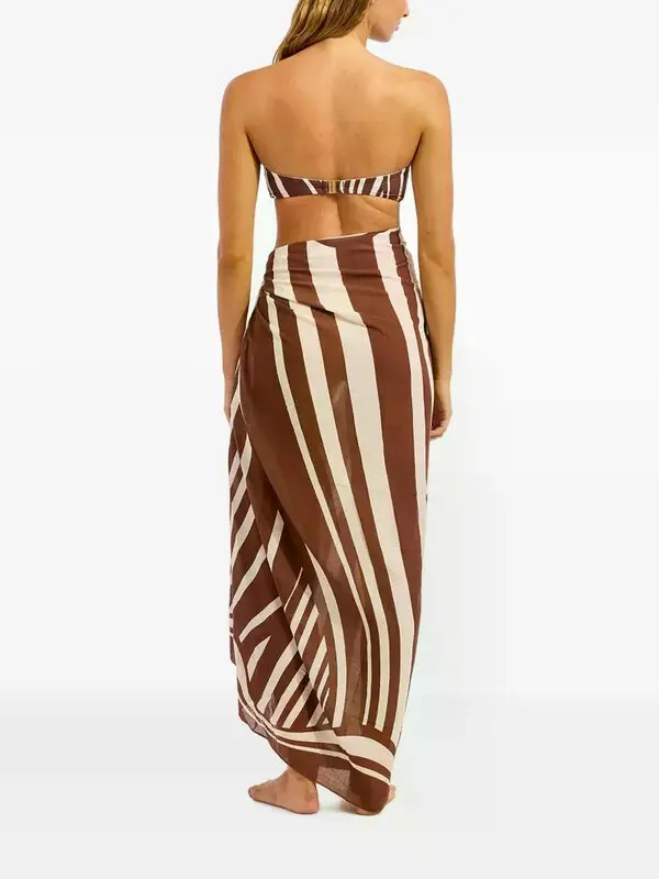 Seafolly Coastline Striped Sarong - Brown