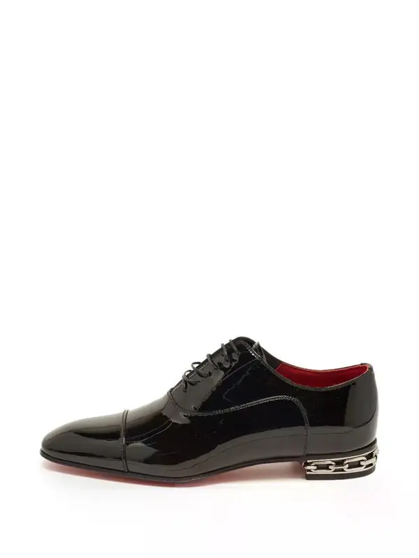 CHRISTIAN LOUBOUTIN Greggy Atlas Chain-integrated Heel Shoes - Black
