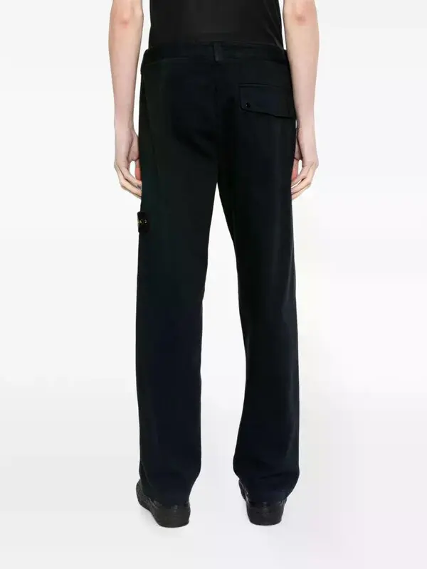Stone Island Logo Patch Straight-leg Trousers
