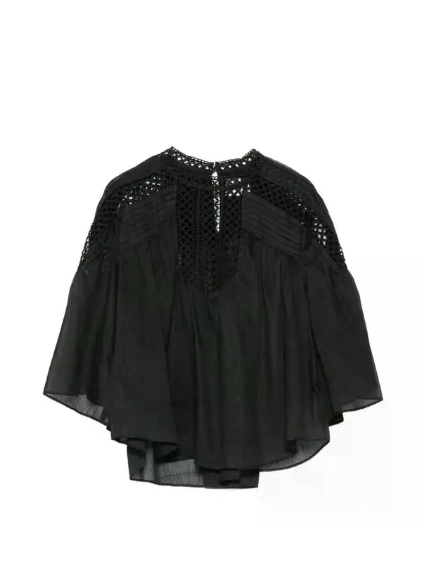MARANT ETOILE Crochet-knit Pintuck Shirt