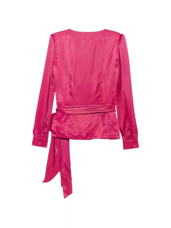 Michael Kors Satin Wrap Blouse