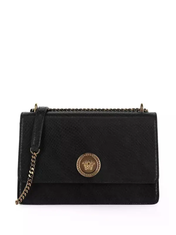 Versace La Medusa Snake-embossed Shoulder Bag