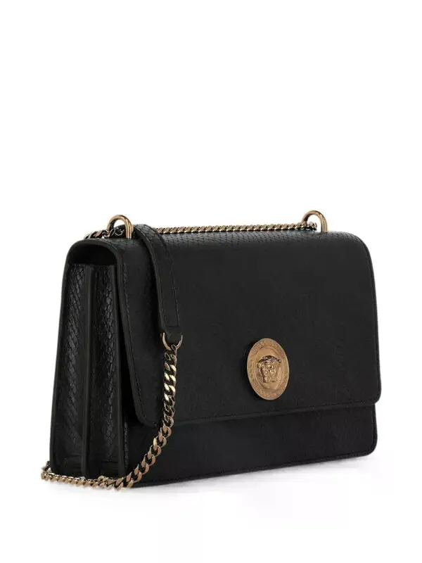 Versace La Medusa Snake-embossed Shoulder Bag