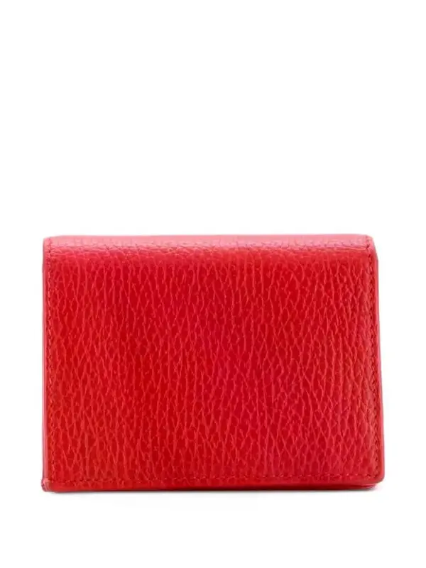 Gucci Gg Marmont Flap Case Leather Card Holder - Red