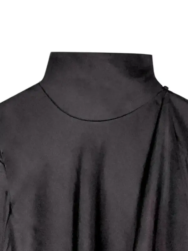 RÓHE Draped Silk Blouse - Black