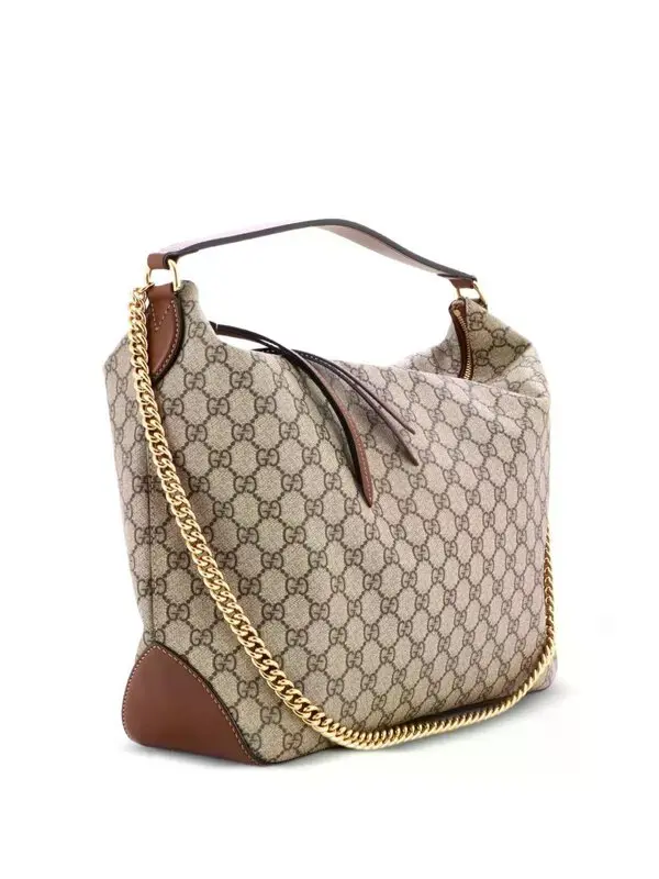 Gucci Chain Gg Coated Canvas Large Hobo Bag